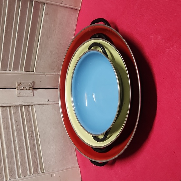 Emo Celje | Kitchen | Vintage 4 Piece Enamel Saute Pans Skillets Set ...